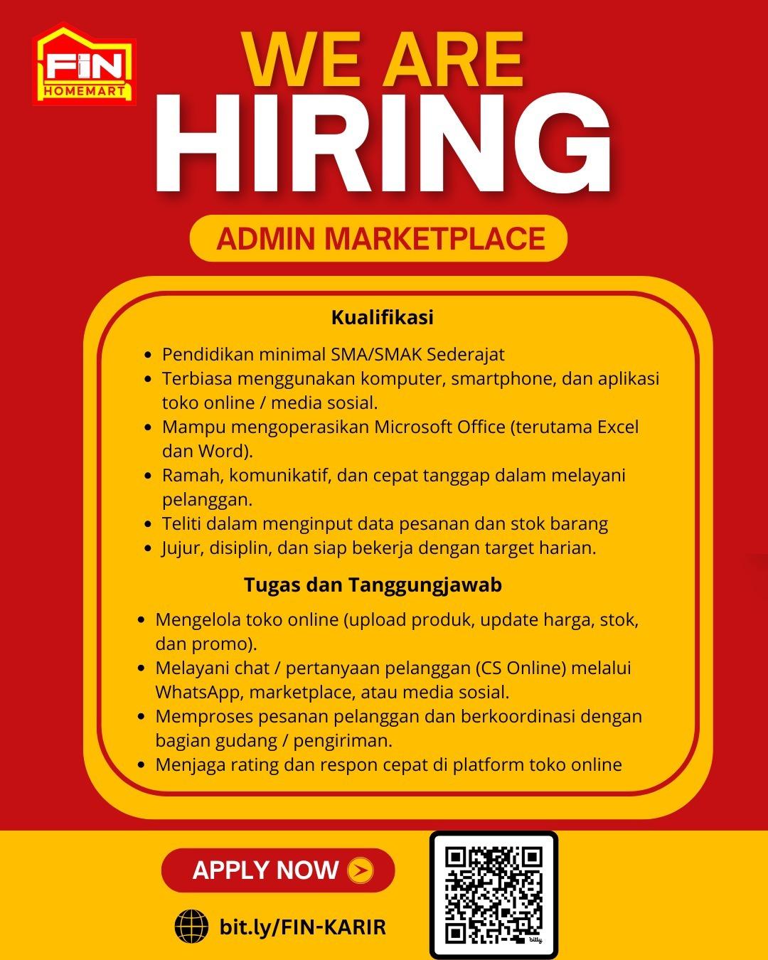 Lowongan Kerja Admin Marketplace - Advertiser - Placementer Marketplace ...