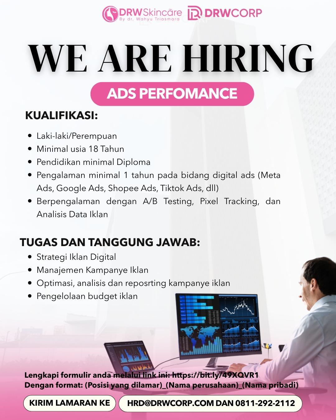 Lowongan Kerja Ads Perfomance - Supervisor LSP & LPK - Terapis Klinik ...