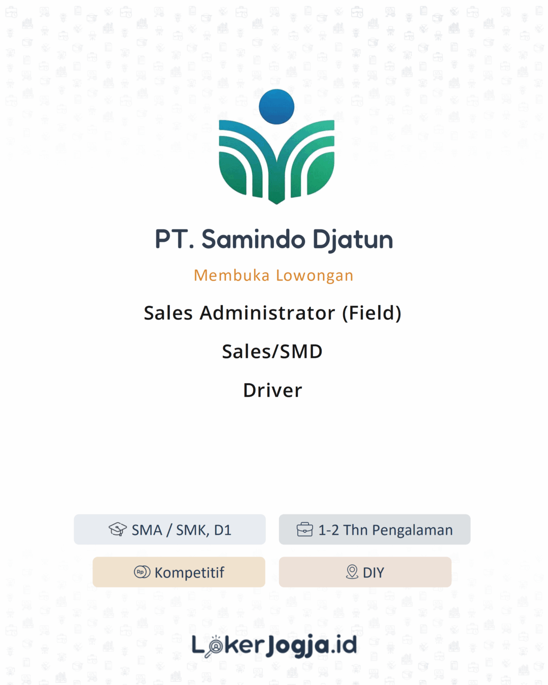 Lowongan Kerja Sales Administrator (Field) - Sales/SMD - Driver di PT ...