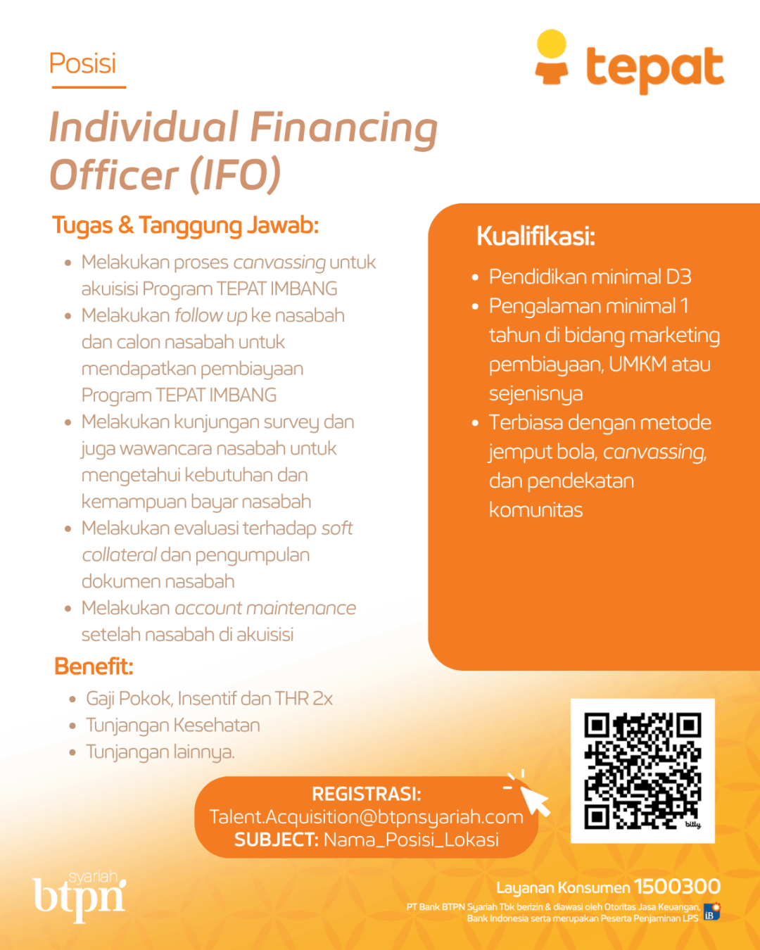 Lowongan Kerja ⁠Individual Financing Officer - Individual Financing ...