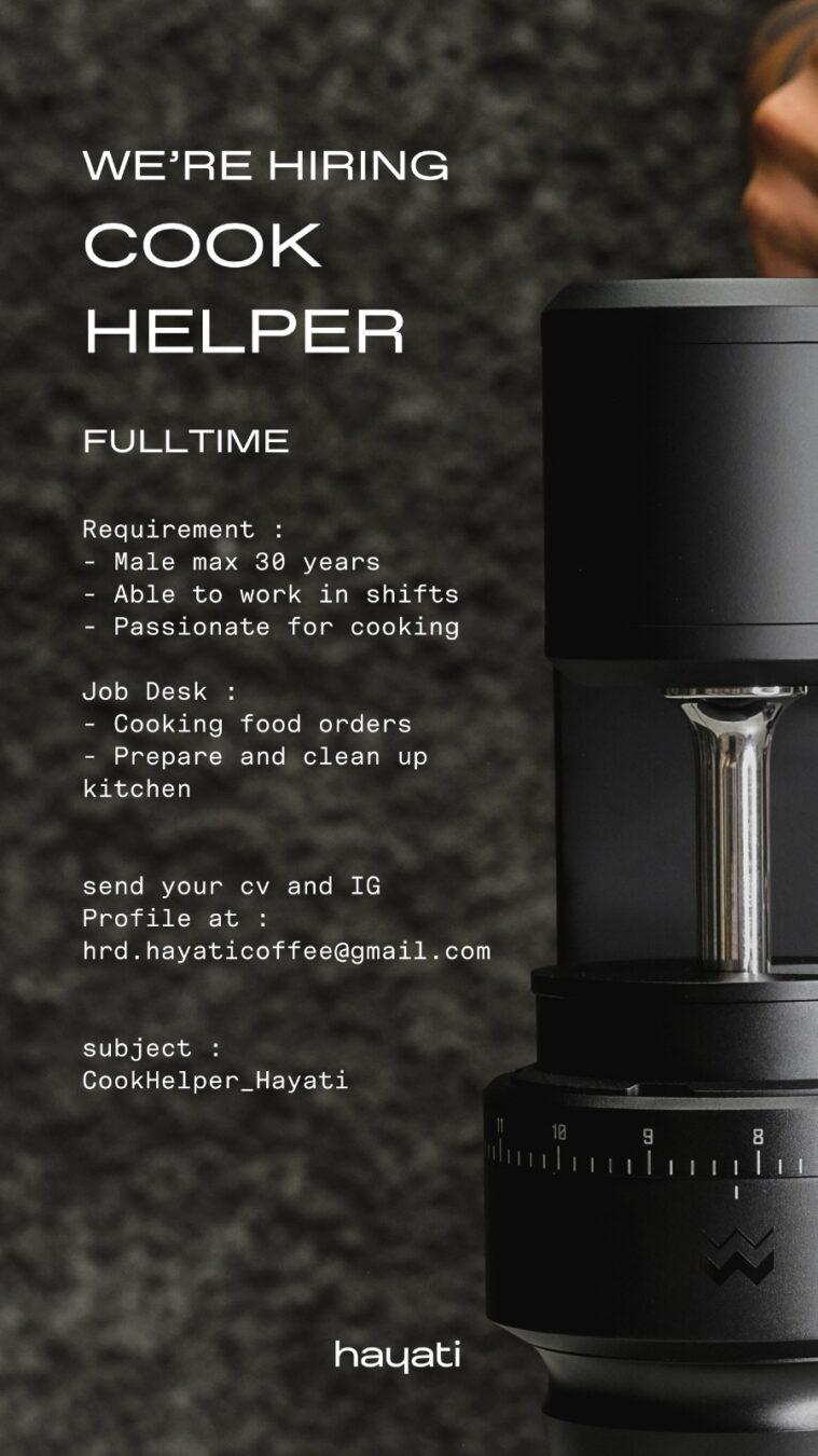 Lowongan Kerja Cook Helper di Hayati Coffee - LokerJogja.ID