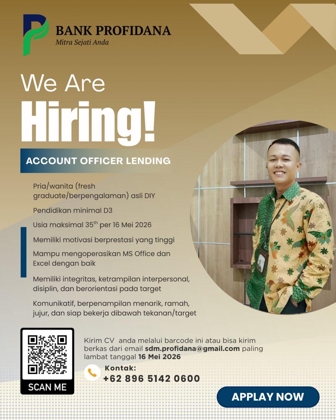 Lowongan Kerja Account Officer Funding di PT. BPR Profidana Paramitra ...