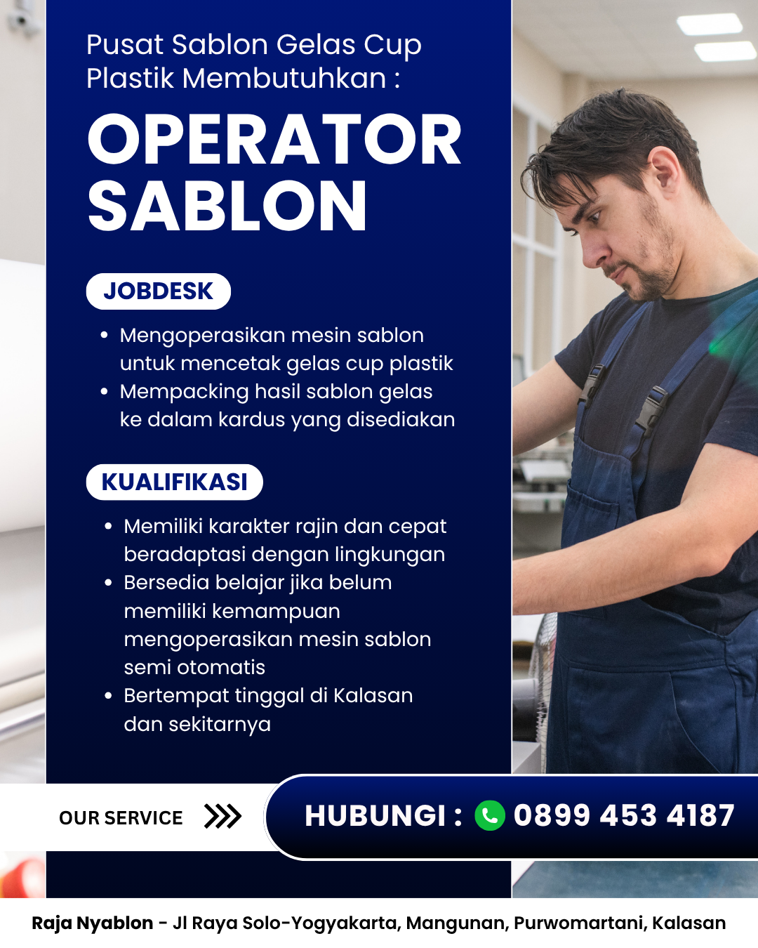 Lowongan Kerja Operator Sablon di Raja Nyablon - LokerJogja.ID