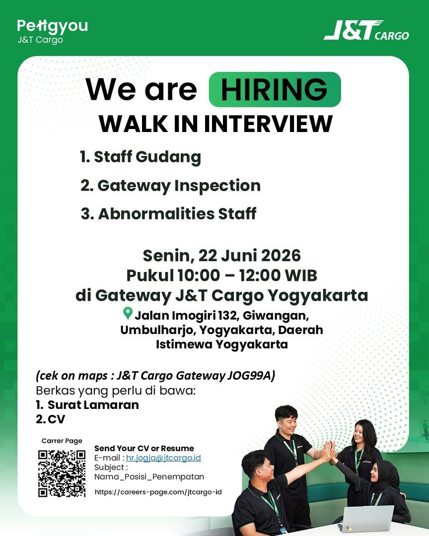 Lowongan Kerja Staff Gudang - Gateway Inspection - Abnormalities Staff ...